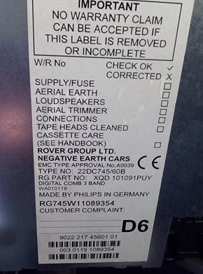 Código de radio Rover - Código de radio